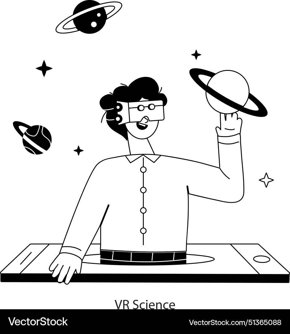 Vr science Royalty Free Vector Image - VectorStock