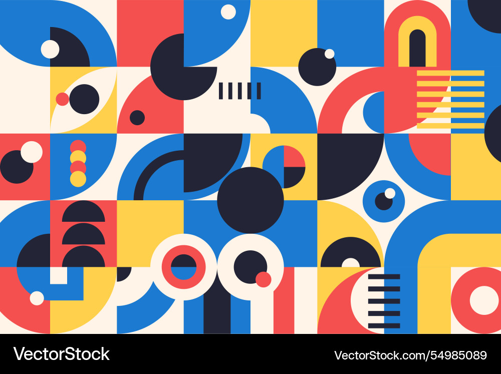 Abstract bauhaus background Royalty Free Vector Image