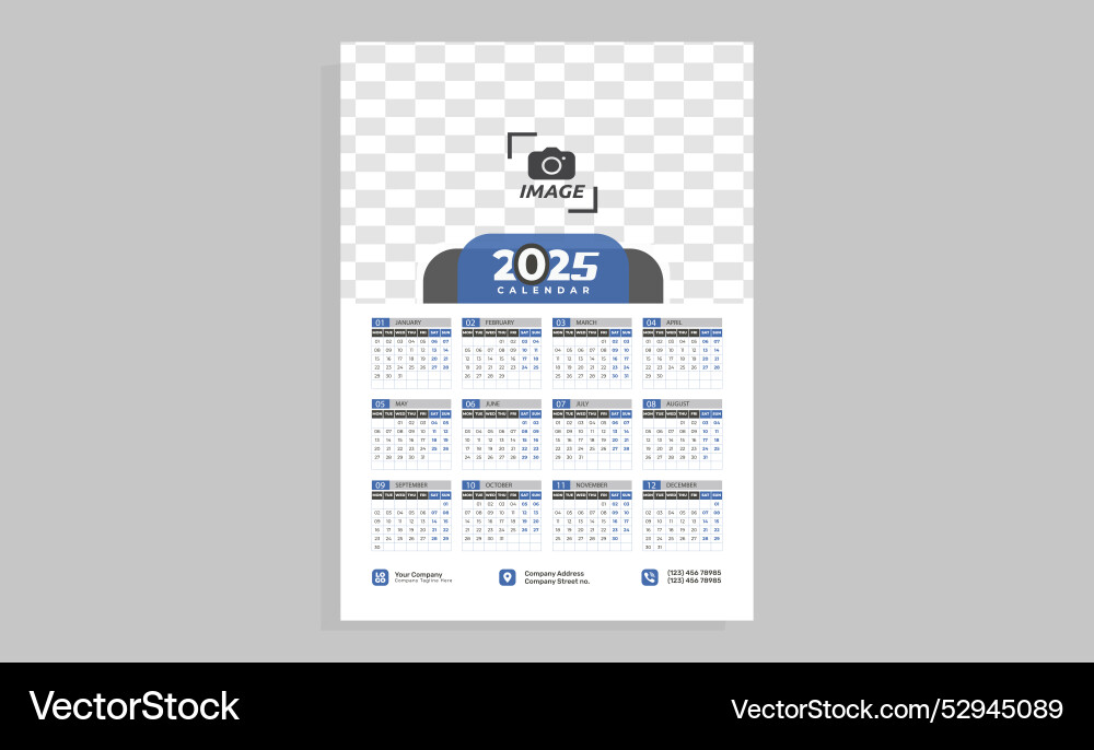 Calendar design Royalty Free Vector Image - VectorStock