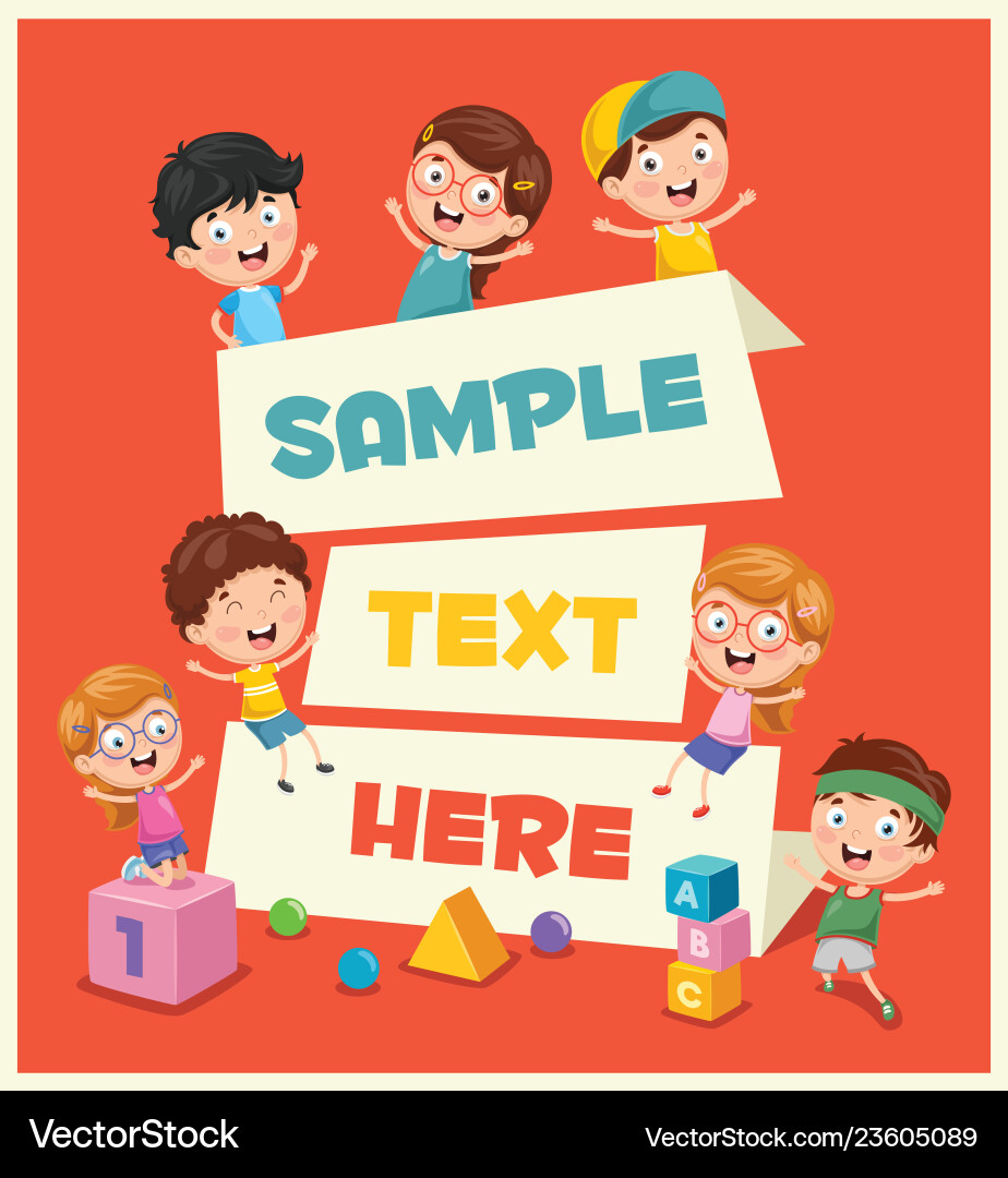Children banner Royalty Free Vector Image - VectorStock