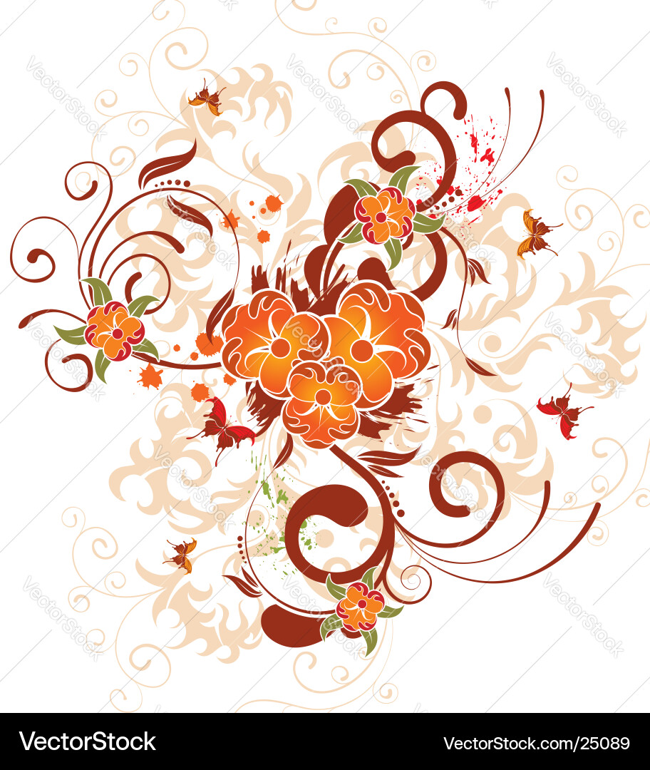 Floral Vines Background Royalty Free Vector Image