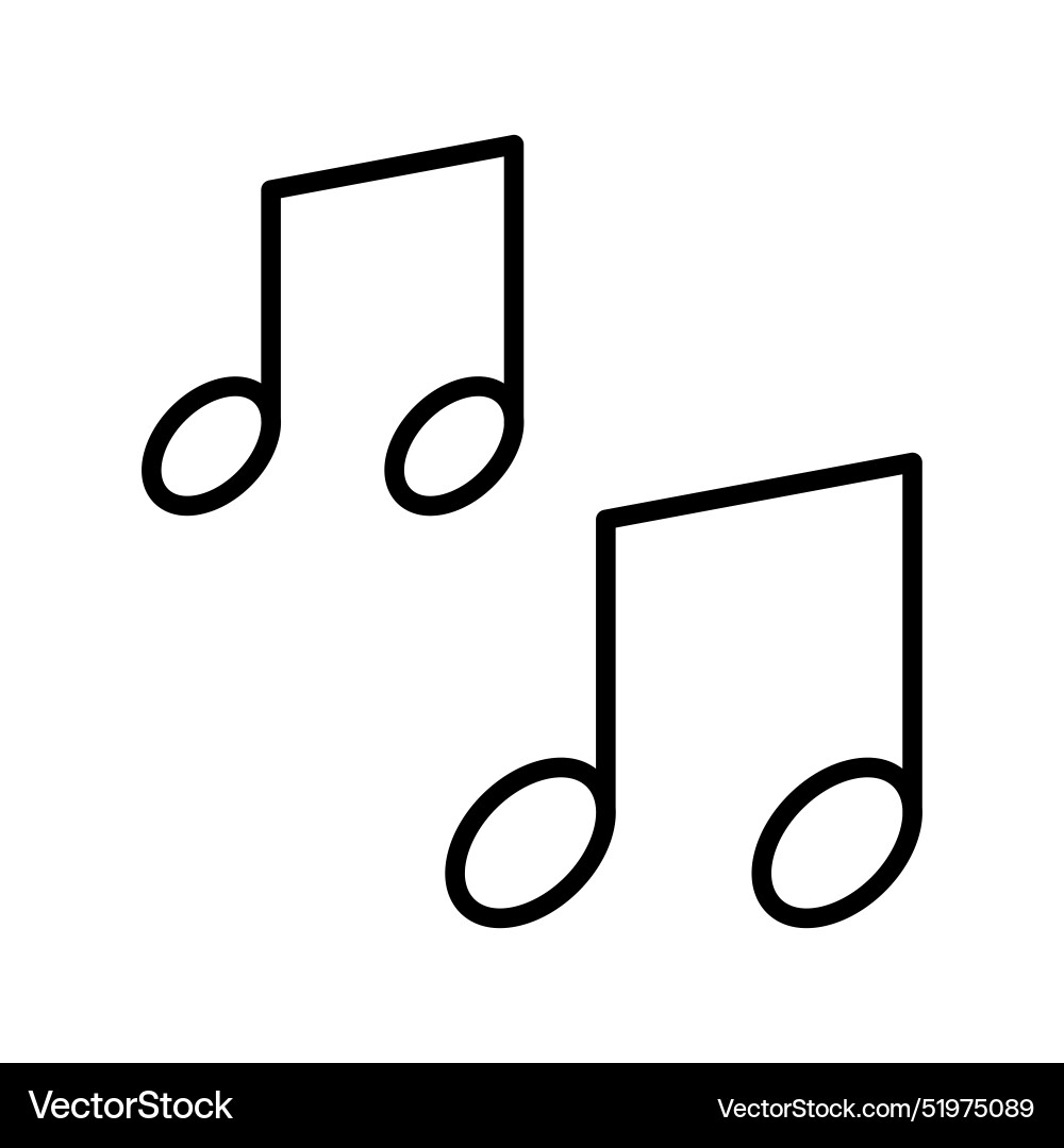 Music icon in thin line style graphic design Vector Image