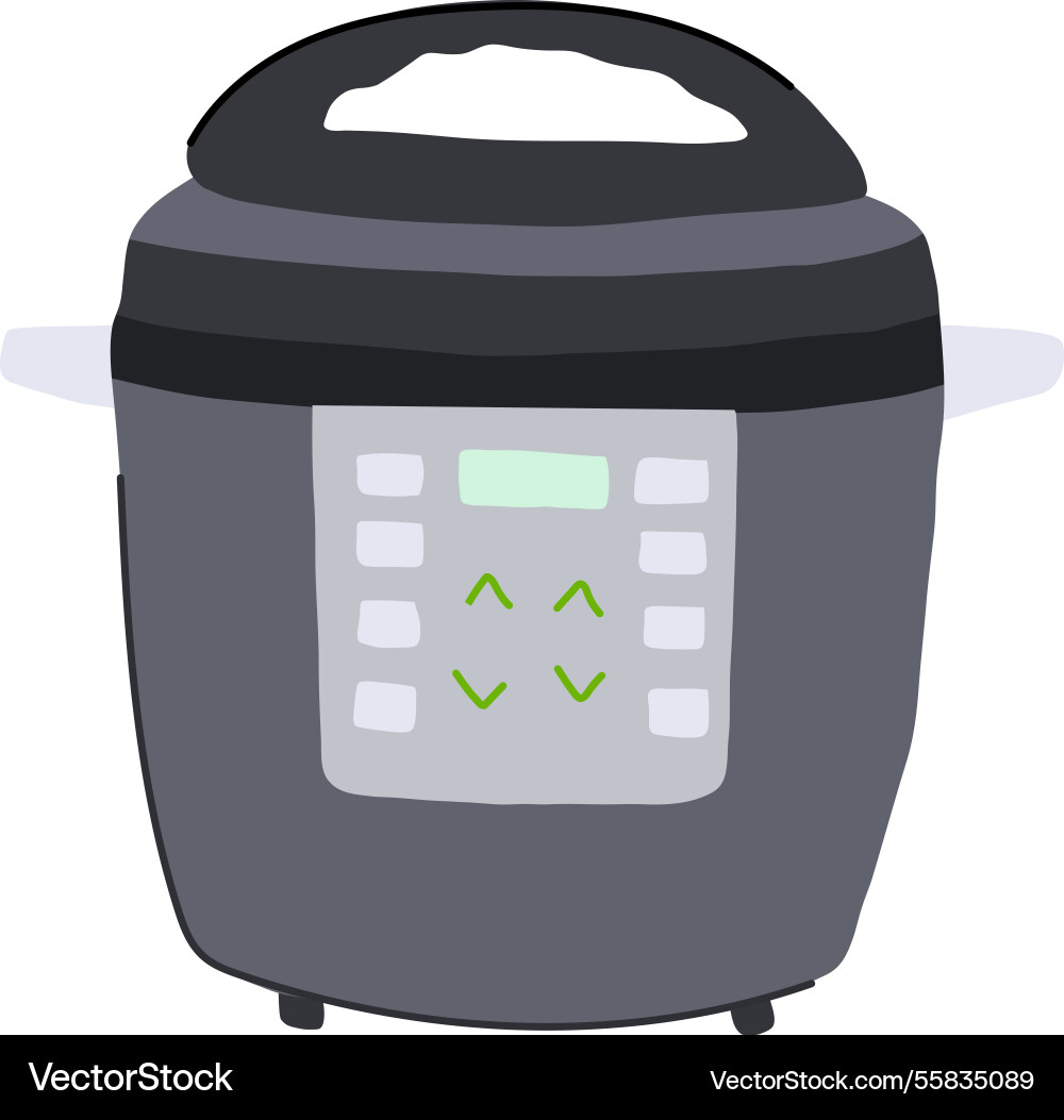 Rice slow cooker cartoon Royalty Free Vector Image