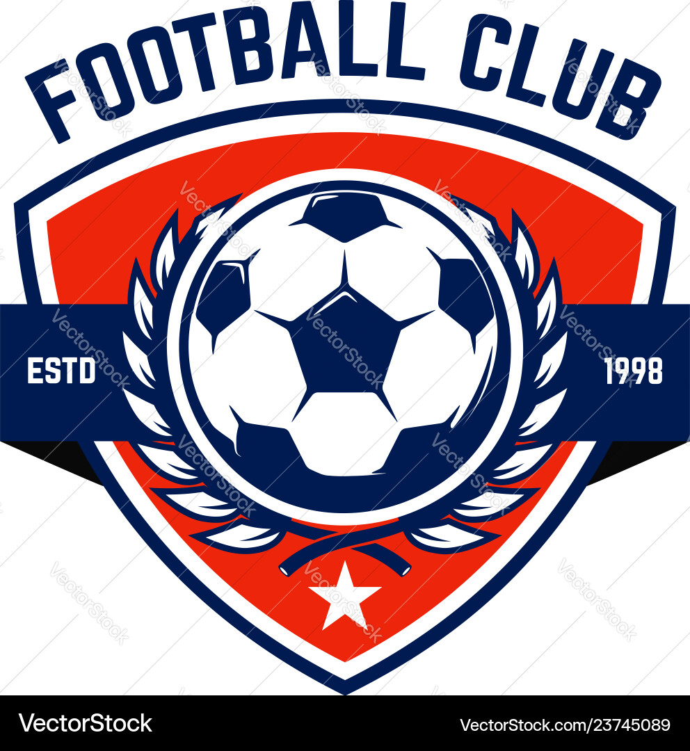 Soccer football emblems design element for logo Vector Image