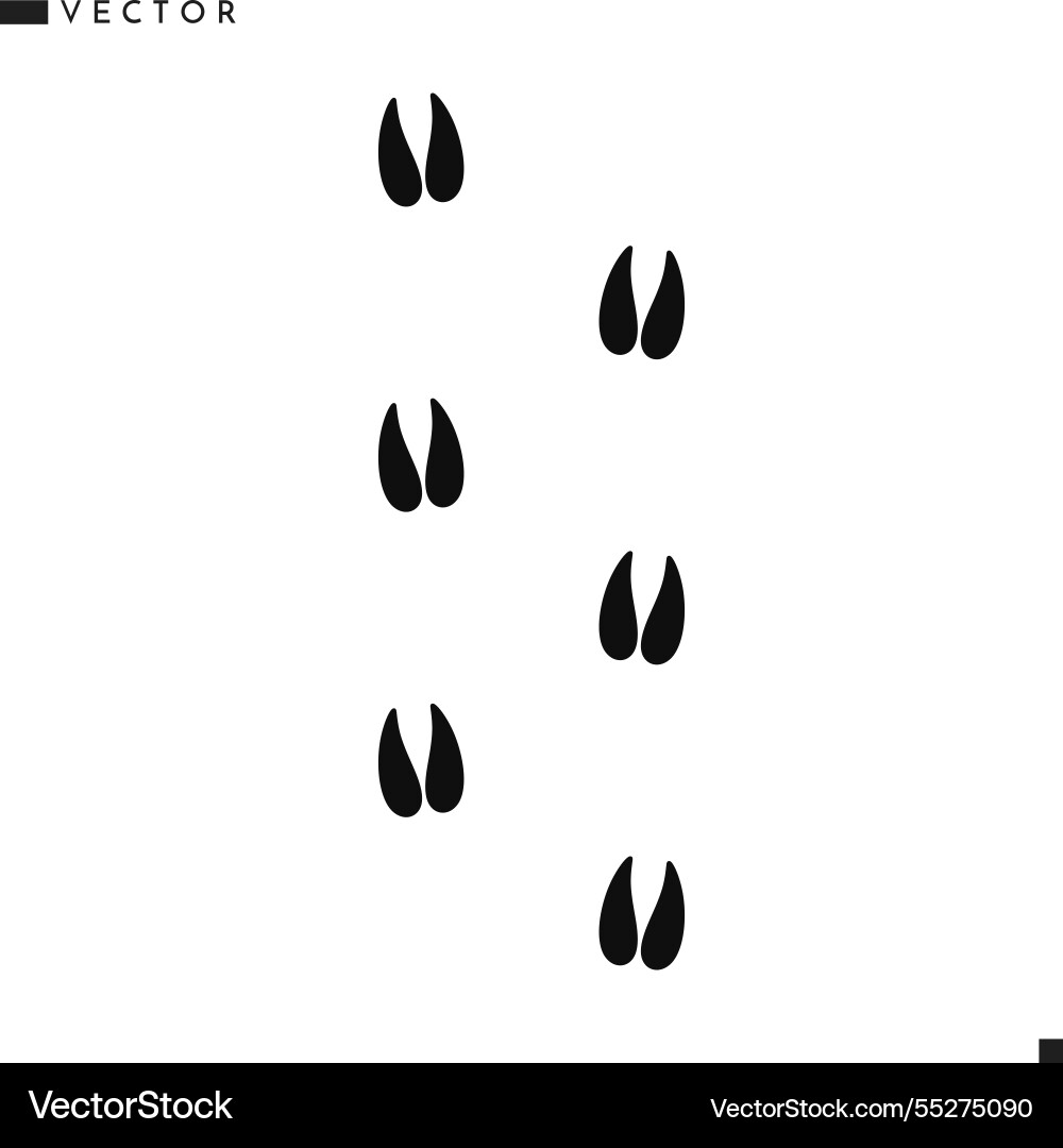 Antelope footprint Royalty Free Vector Image - VectorStock