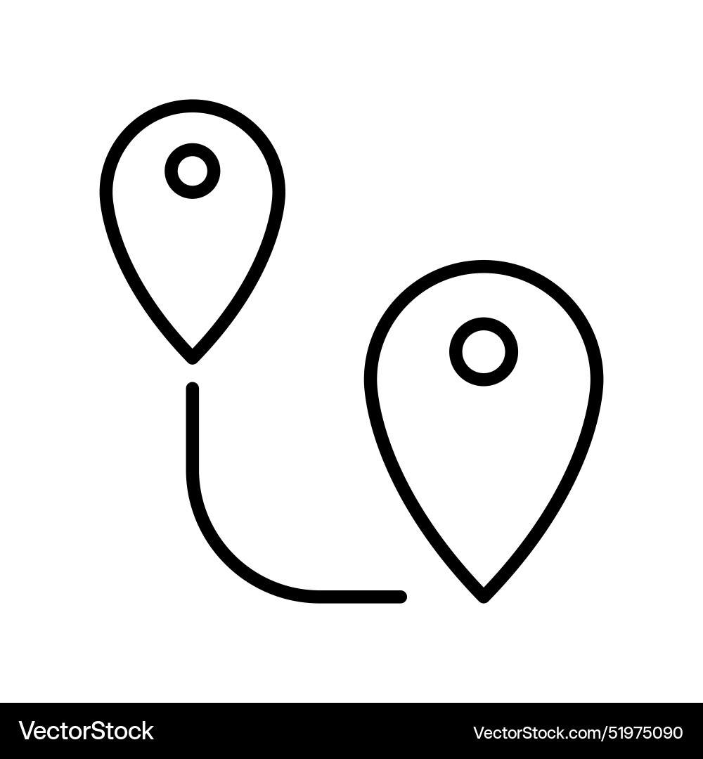 Navigation icon in thin line style graphic design Vector Image