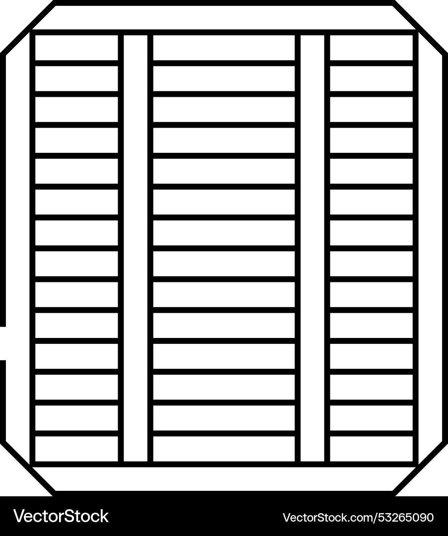 Photovoltaic cells solar panel line icon Vector Image