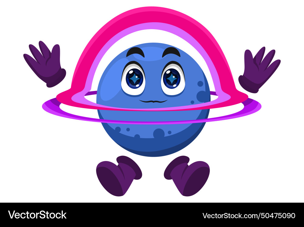 Solar system character design Royalty Free Vector Image