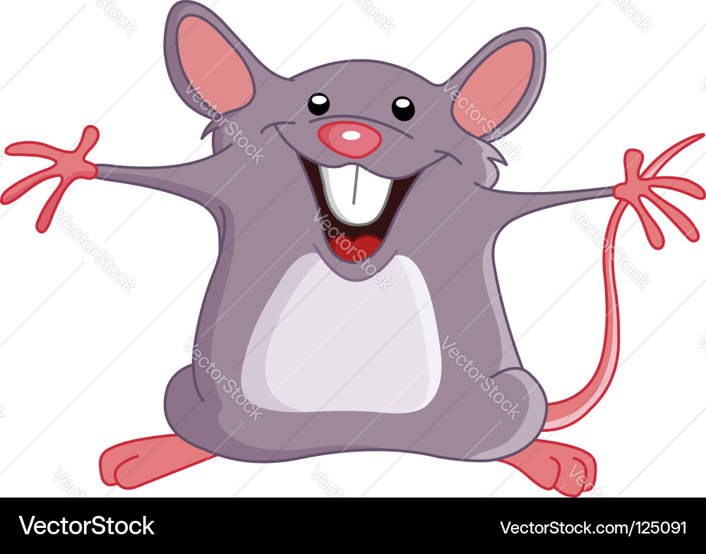 Happy mouse Royalty Free Vector Image - VectorStock