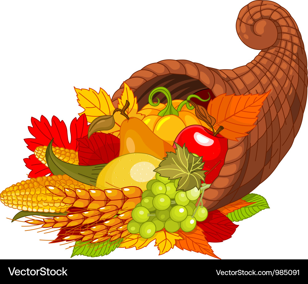 Harvest Cornucopia Royalty Free Vector Image - VectorStock