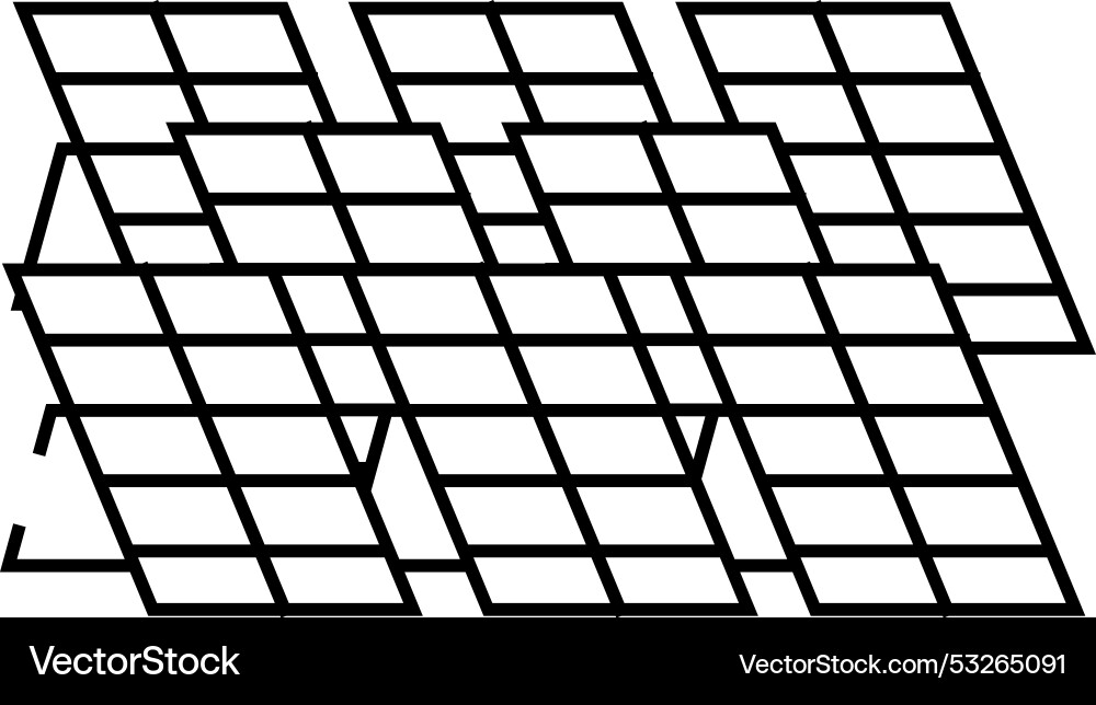 Power plant solar panel line icon Royalty Free Vector Image