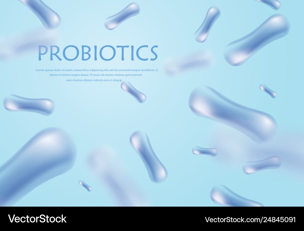 Probiotics bacteria Royalty Free Vector Image - VectorStock