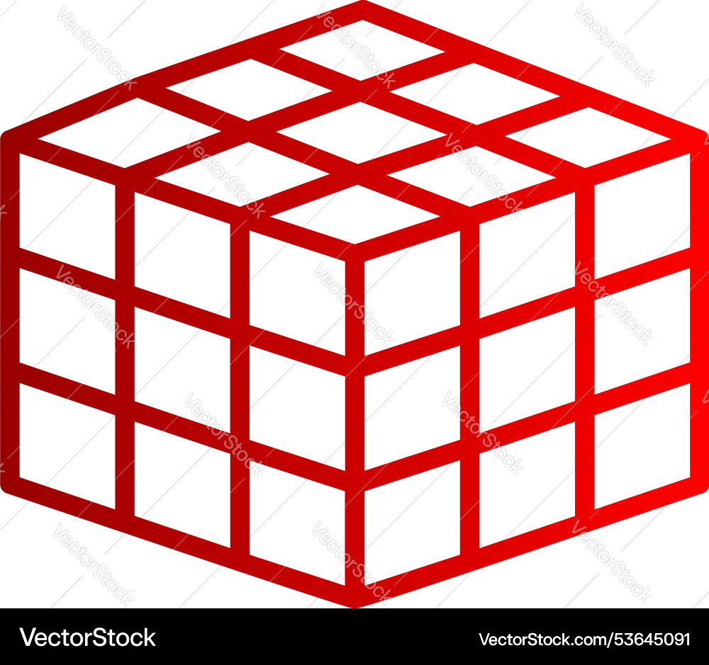 Rubik line gradient icon Royalty Free Vector Image