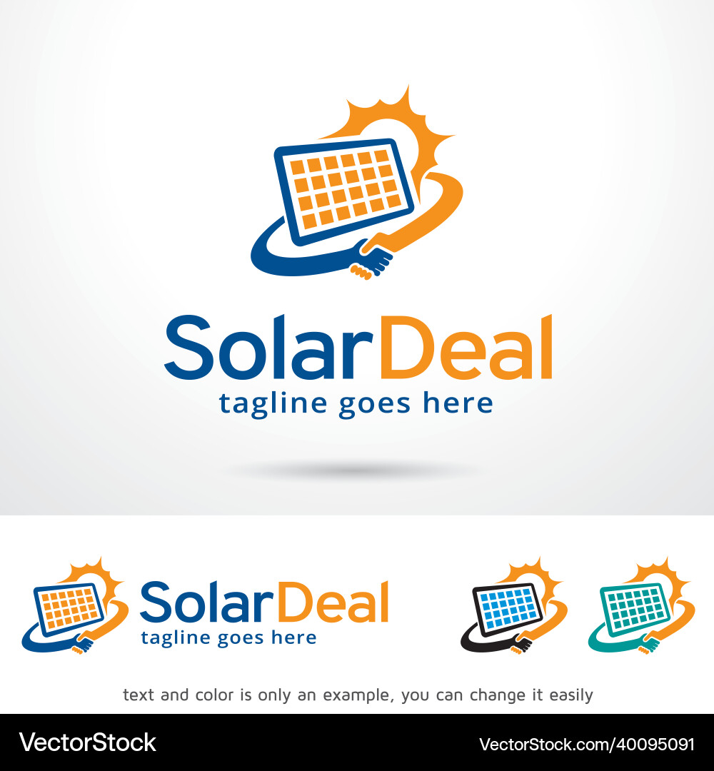 Solar logo template Royalty Free Vector Image - VectorStock