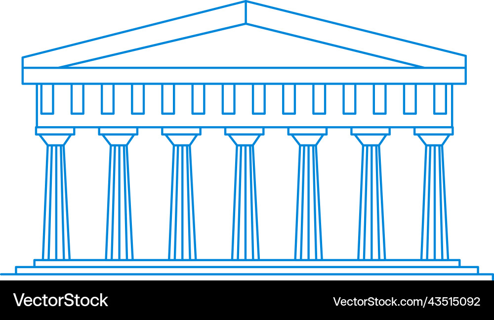Ancient greek architecture construction columns Vector Image