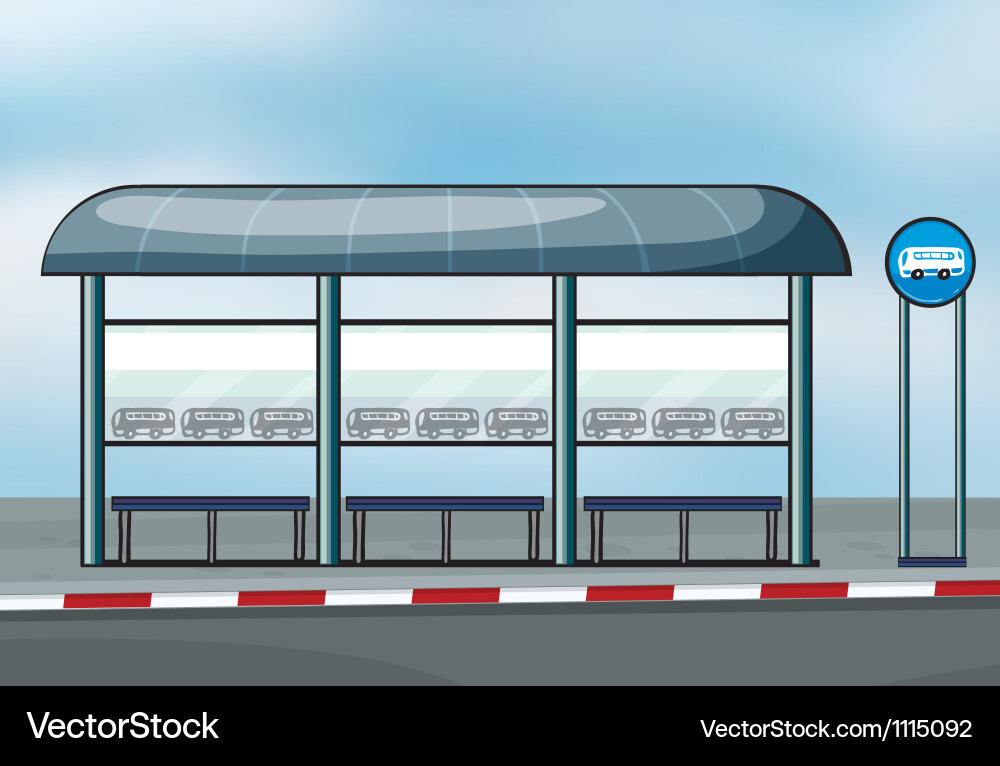 Bus stop Royalty Free Vector Image - VectorStock