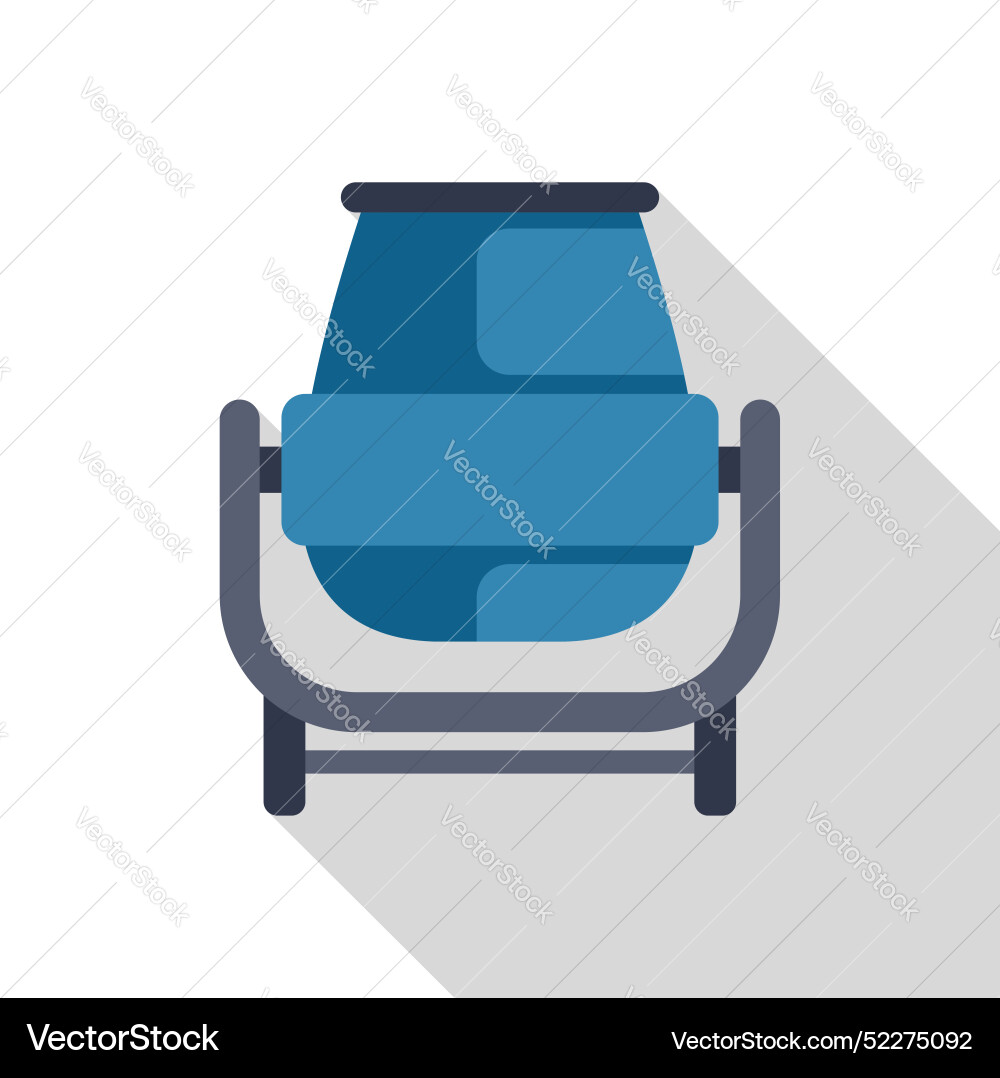 Concrete mixer is preparing cement for a building Vector Image