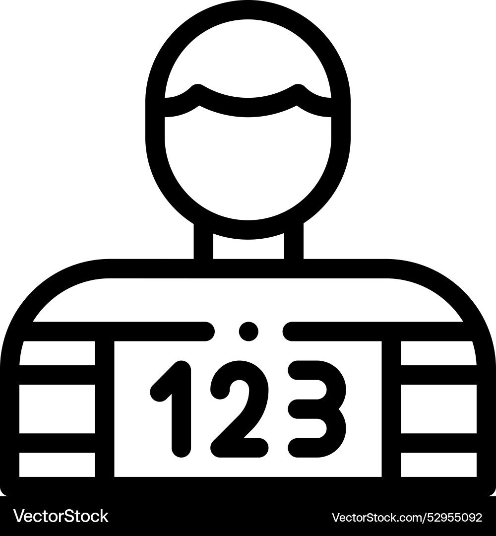 Criminal icon thin linear style design isolated Vector Image