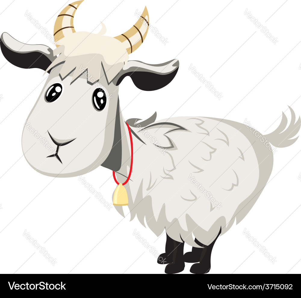 Cute goat Royalty Free Vector Image - VectorStock