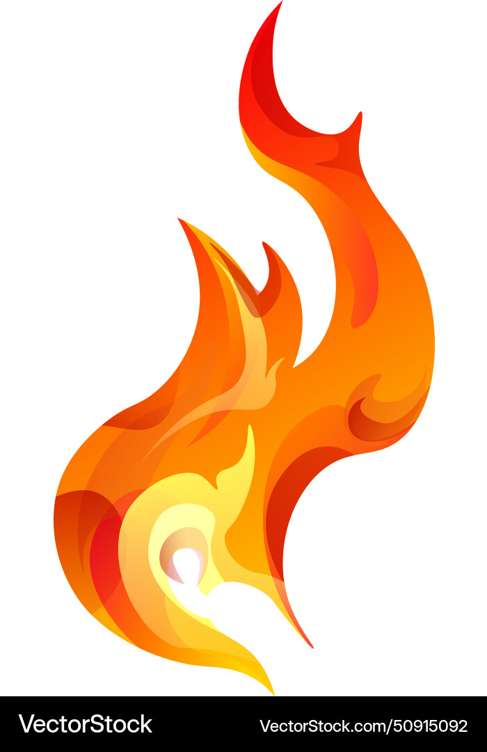 Fire burning flame tongues blazing icon Royalty Free Vector