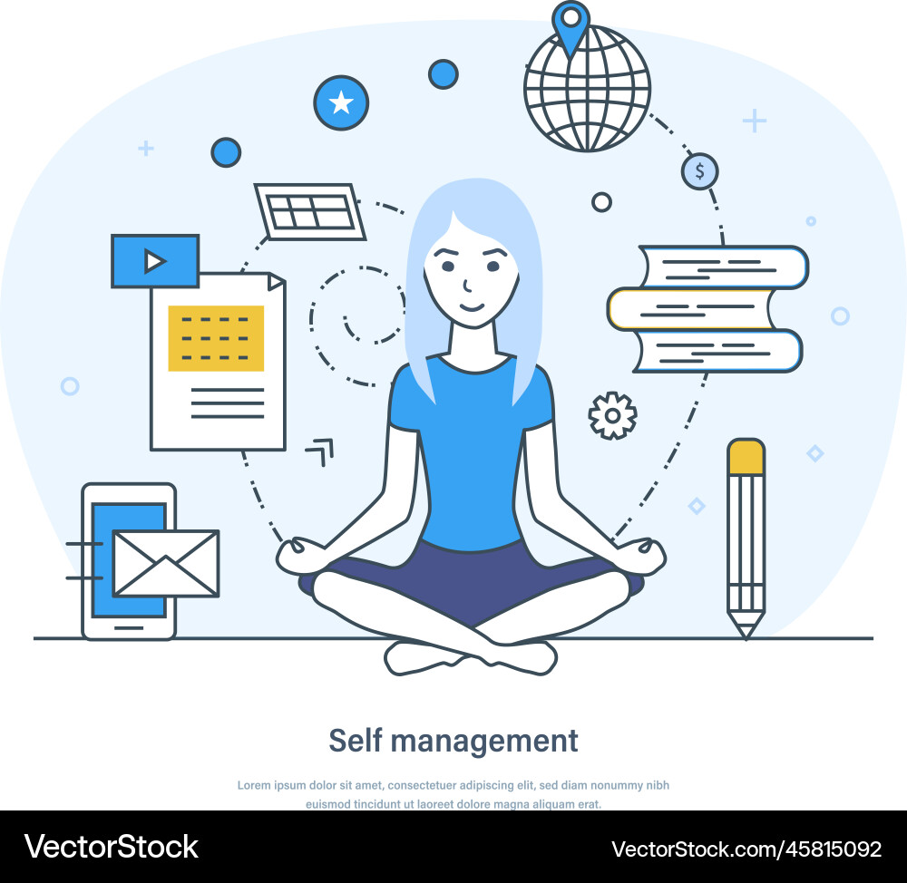 Self Management & Growth Royalty Free Vector Image