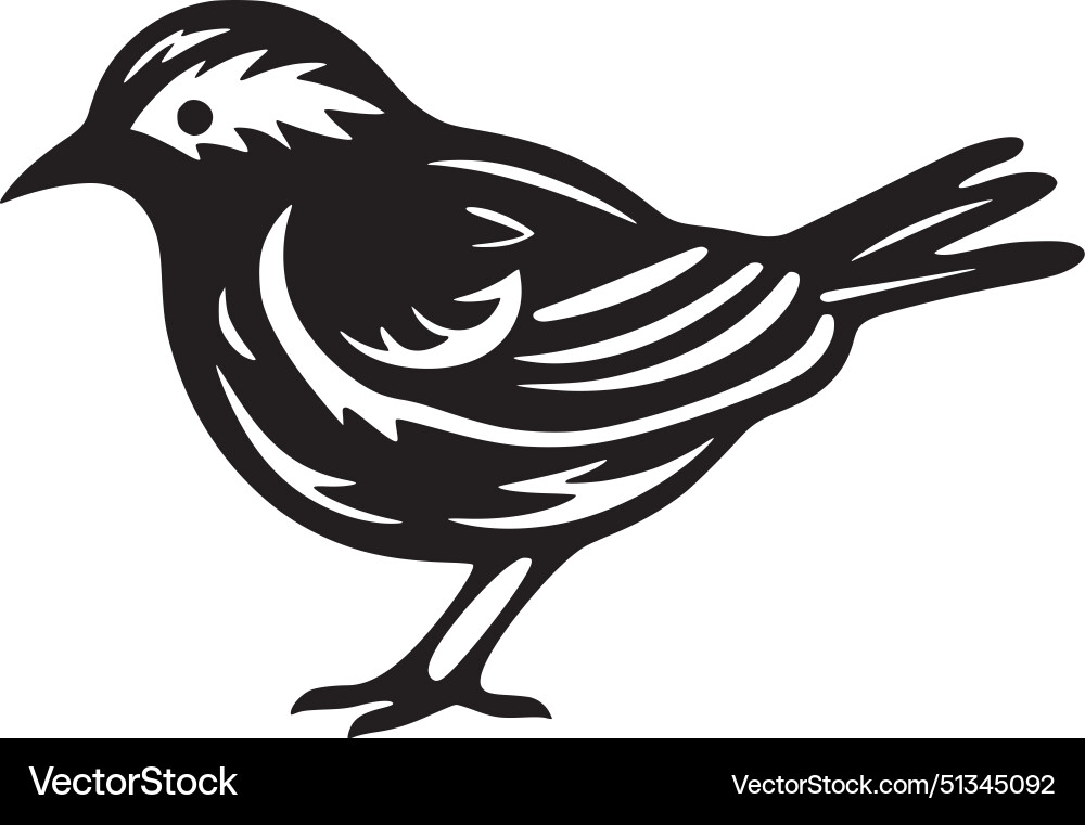 Sparrow - minimalist and simple silhouette Vector Image