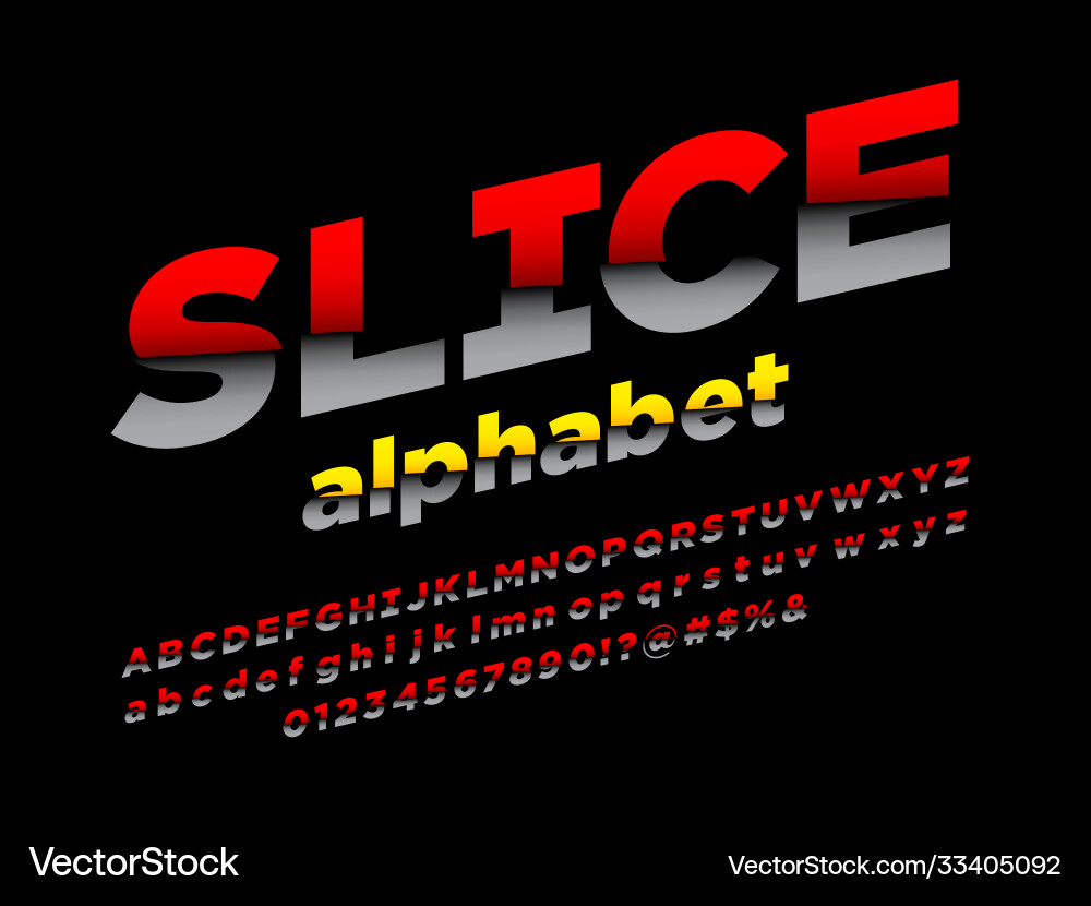 Split font Royalty Free Vector Image - VectorStock