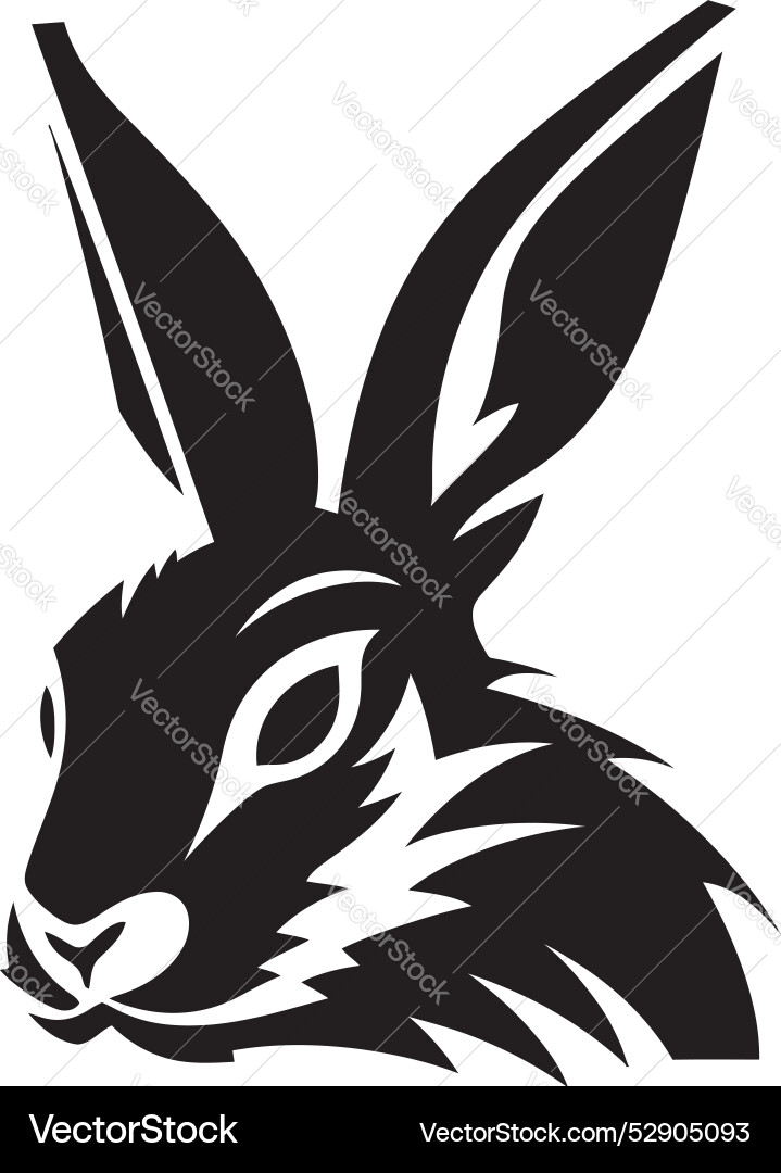 Black rabbit a modern logo for timeless brand Vector Image
