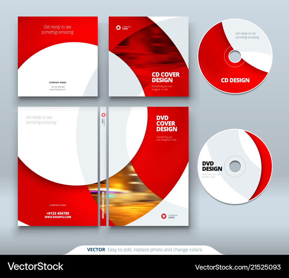 Cd envelope dvd case design business template Vector Image
