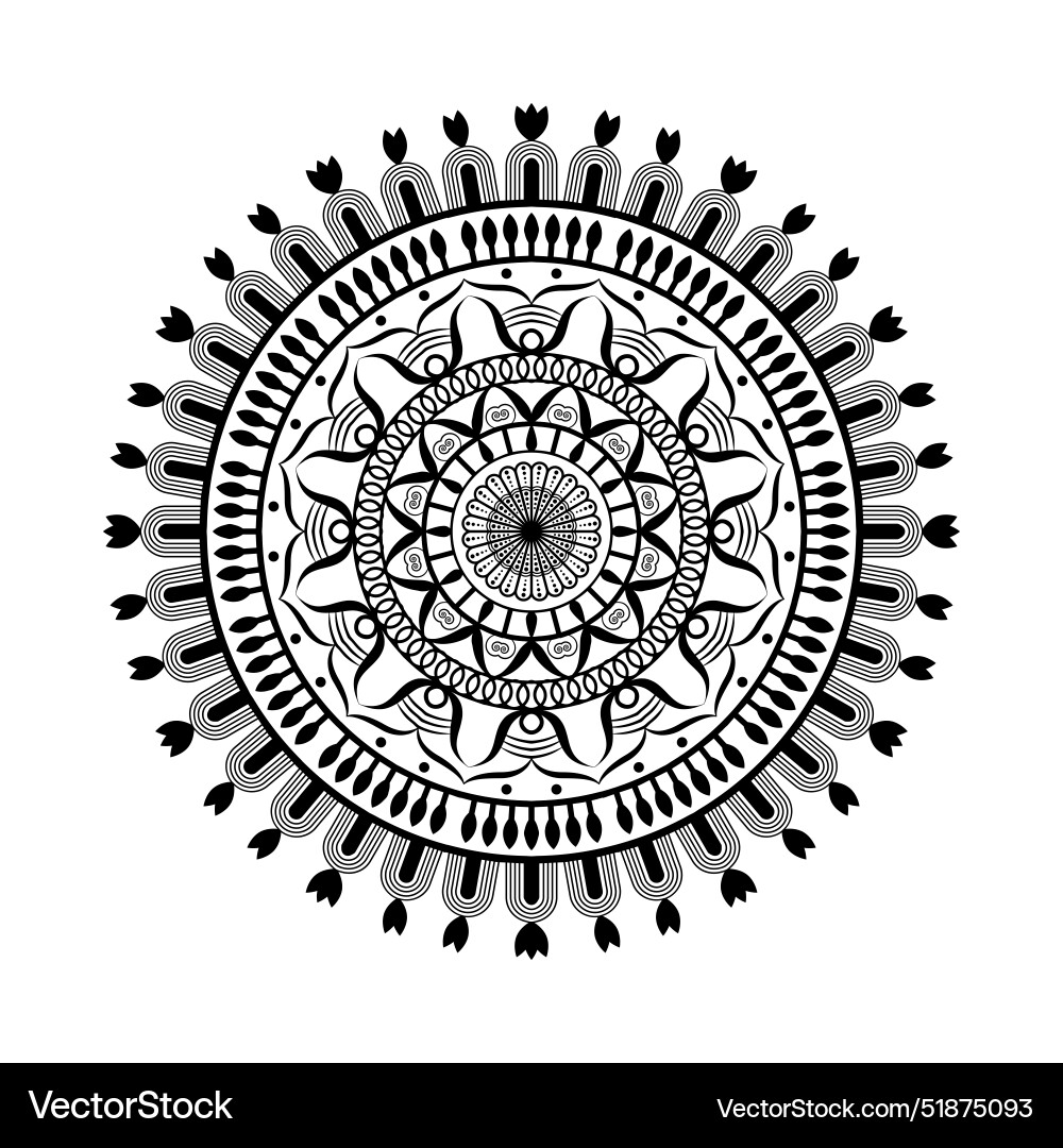 Luxury mandala pattern floral Royalty Free Vector Image