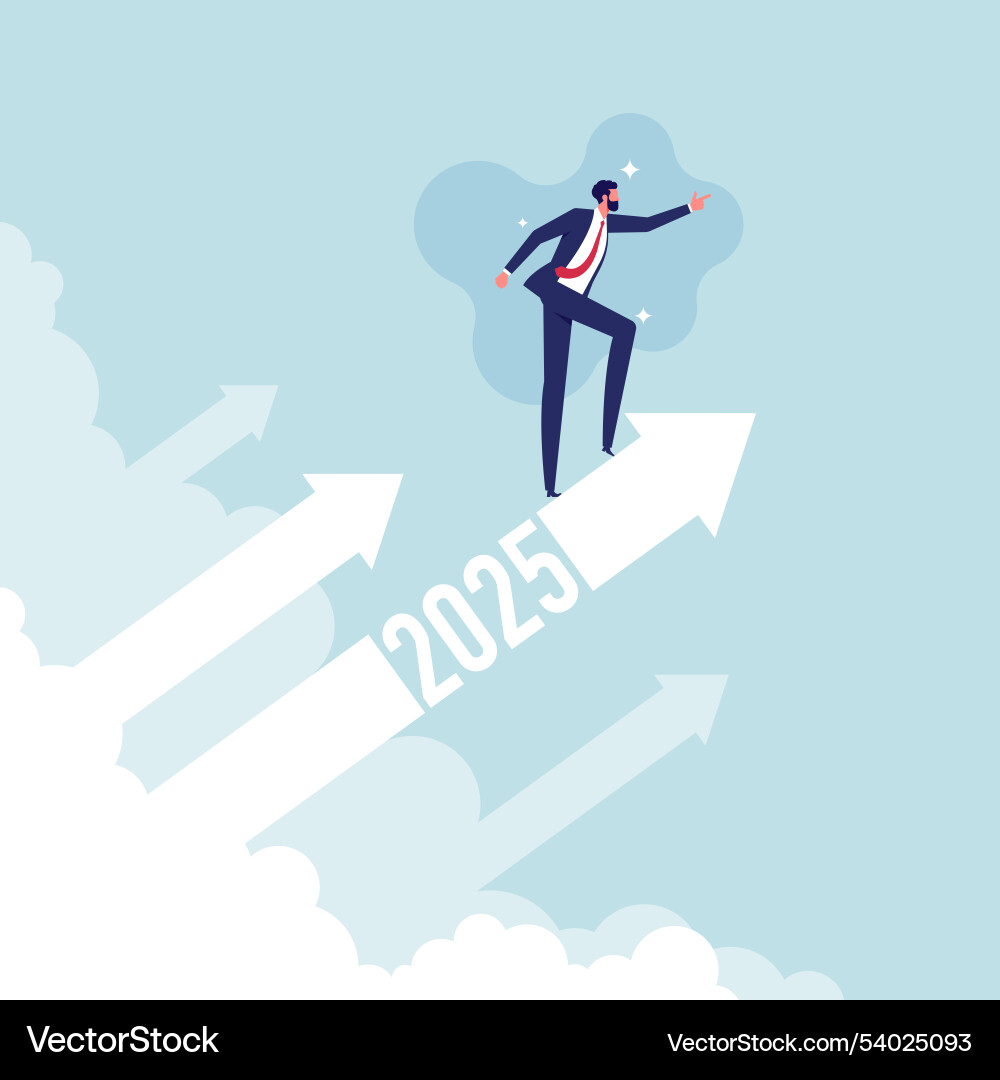 Overcome business difficulties concept Royalty Free Vector