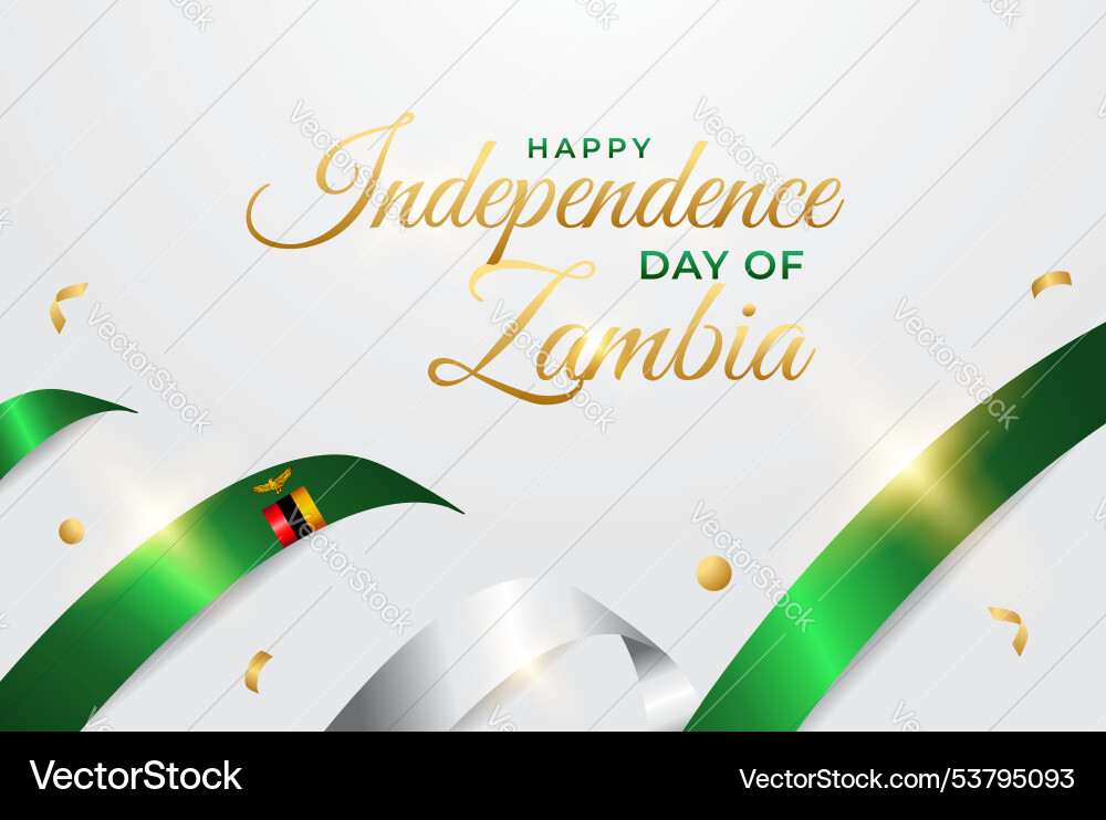 Zambia independence day design collection Vector Image