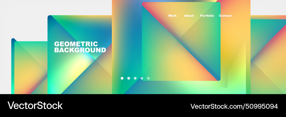 A colorful geometric background with triangles Vector Image