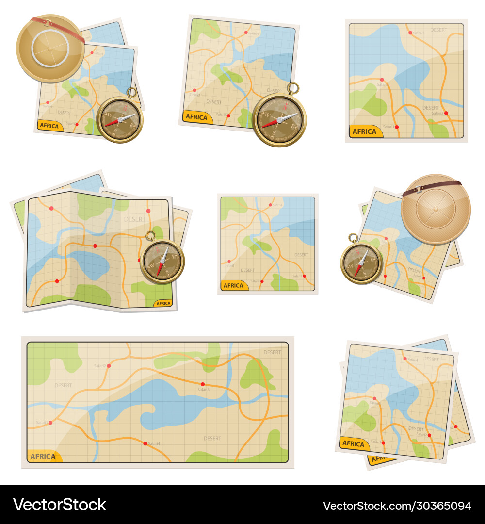 Africa safari map Royalty Free Vector Image - VectorStock