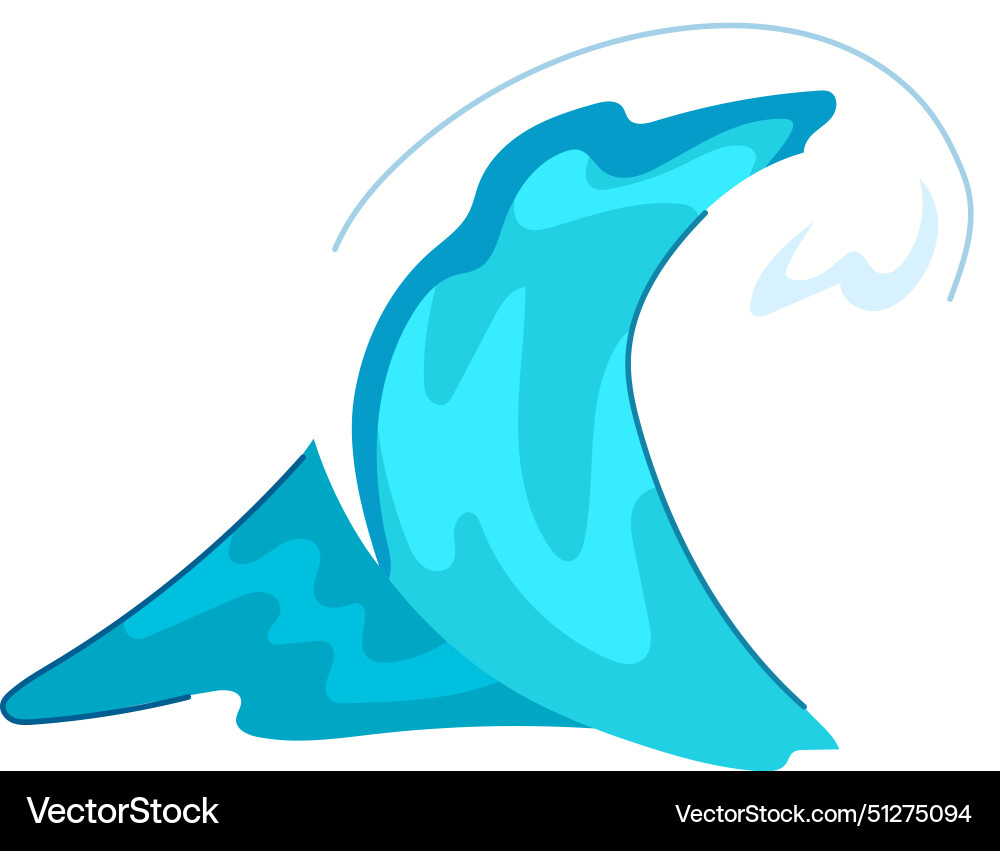 Beach ocean waves cartoon Royalty Free Vector Image