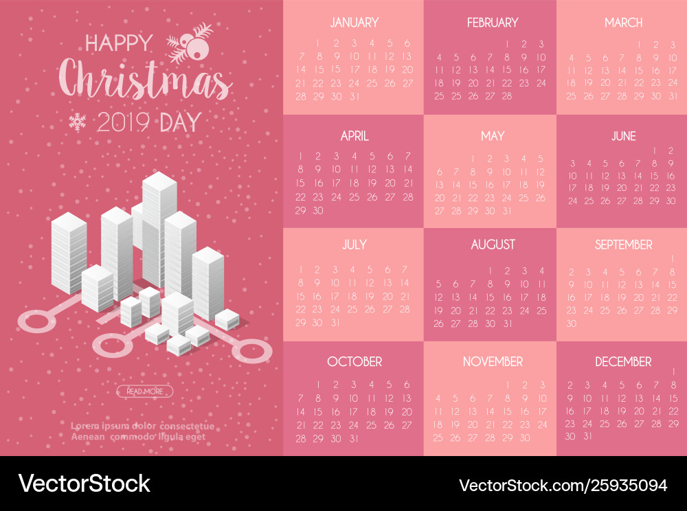 Calendar template Royalty Free Vector Image - VectorStock