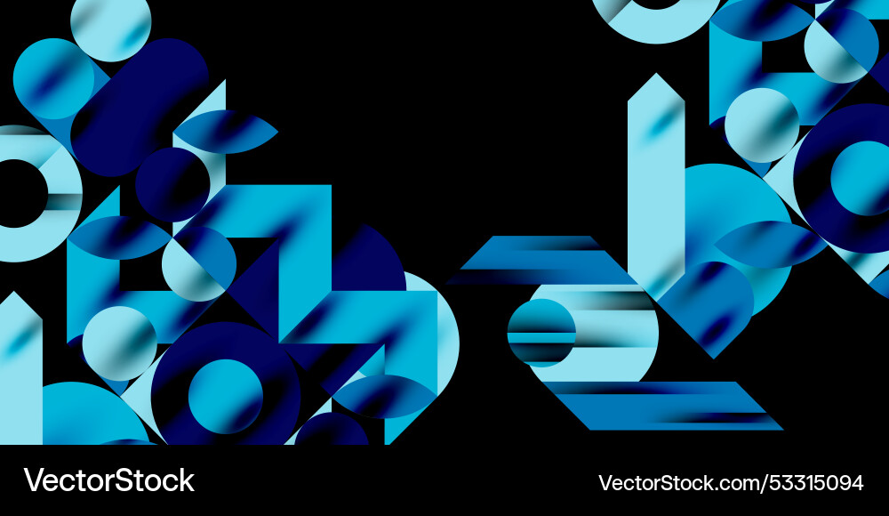 Colorful simple dynamic geometric forms circles Vector Image