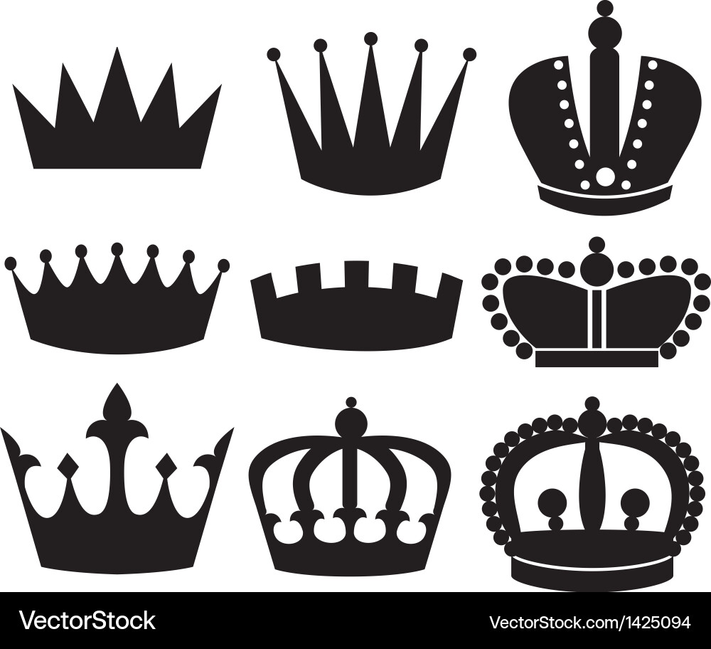 Crown King Queen Silhouette Vector Images (over 9,700)