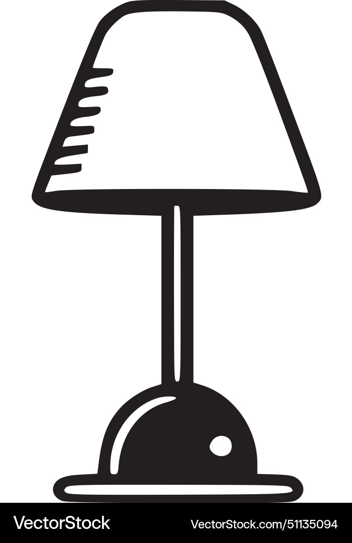 Lamp - black and white isolated icon Royalty Free Vector
