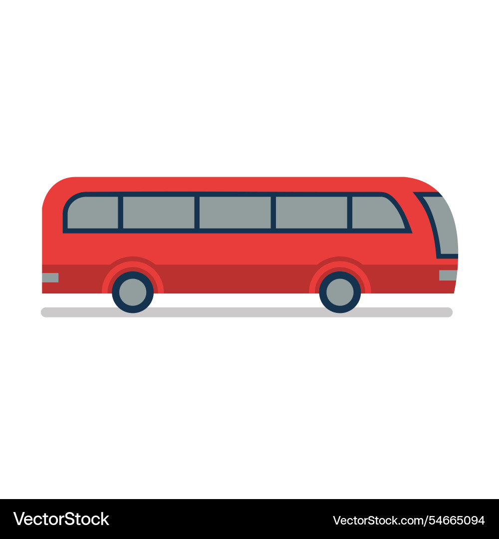 Red bus mini clip art Royalty Free Vector Image