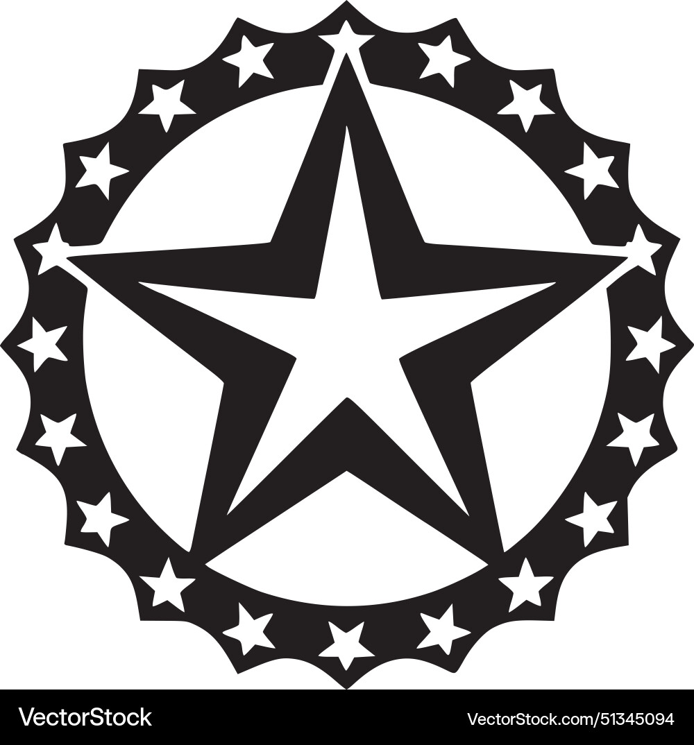 Star - minimalist and flat logo Royalty Free Vector Image