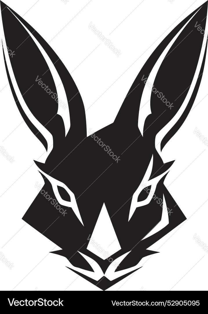 Black rabbit a logo thats both bold and playful Vector Image
