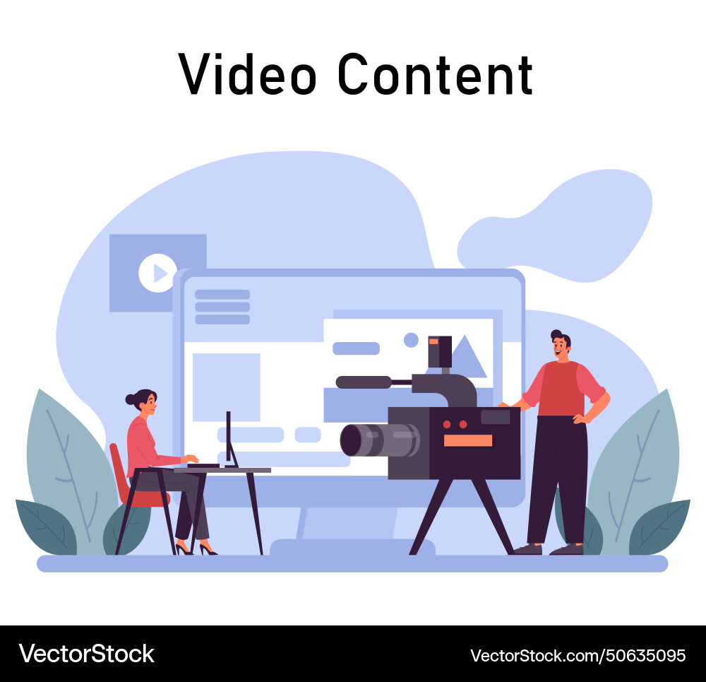 Content creation social media marketing Royalty Free Vector
