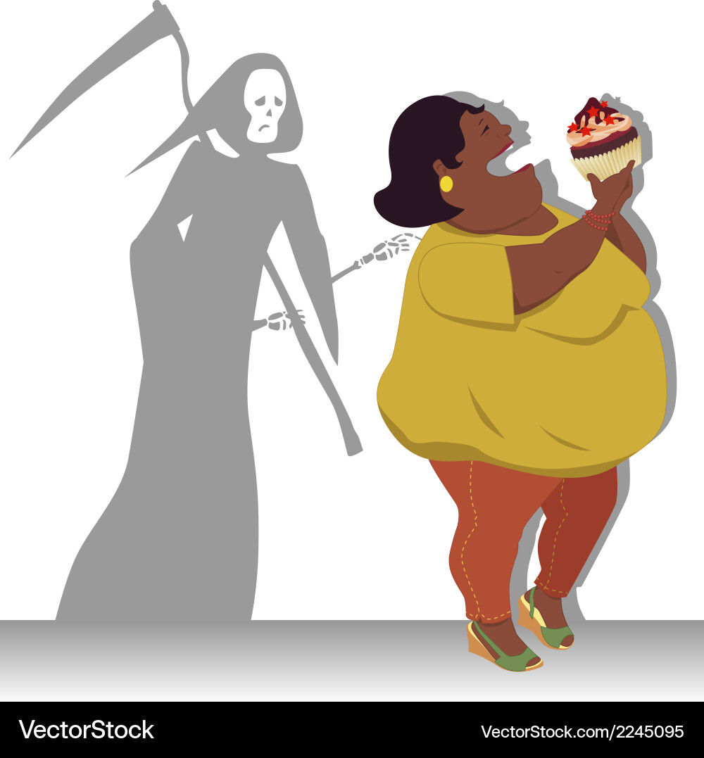 Danger of obesity Royalty Free Vector Image - VectorStock