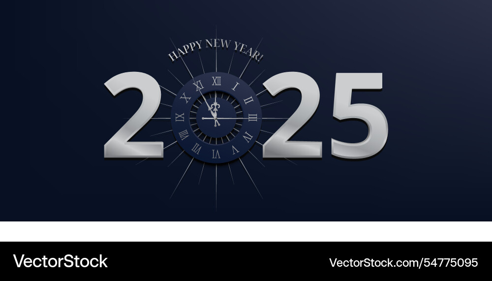 Happy new year 2025 Royalty Free Vector Image - VectorStock