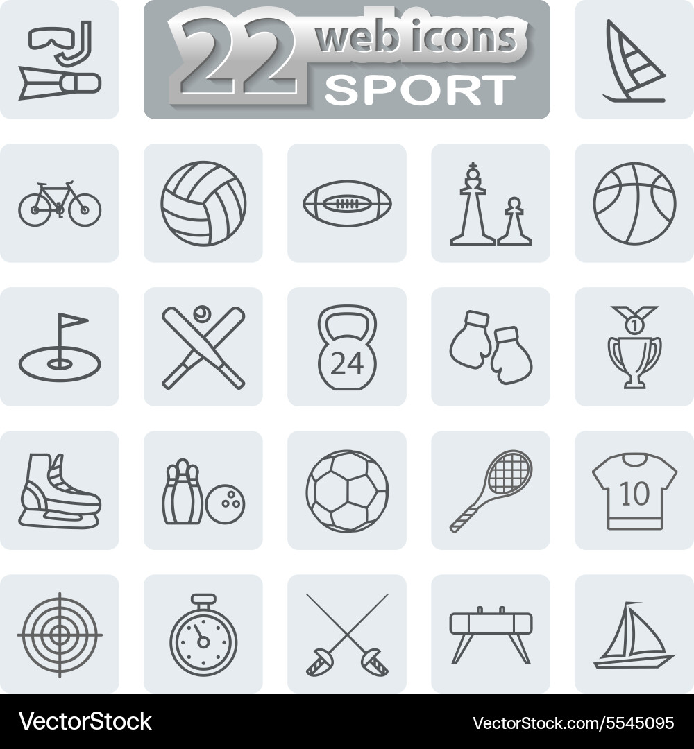 Icon lines set Royalty Free Vector Image - VectorStock