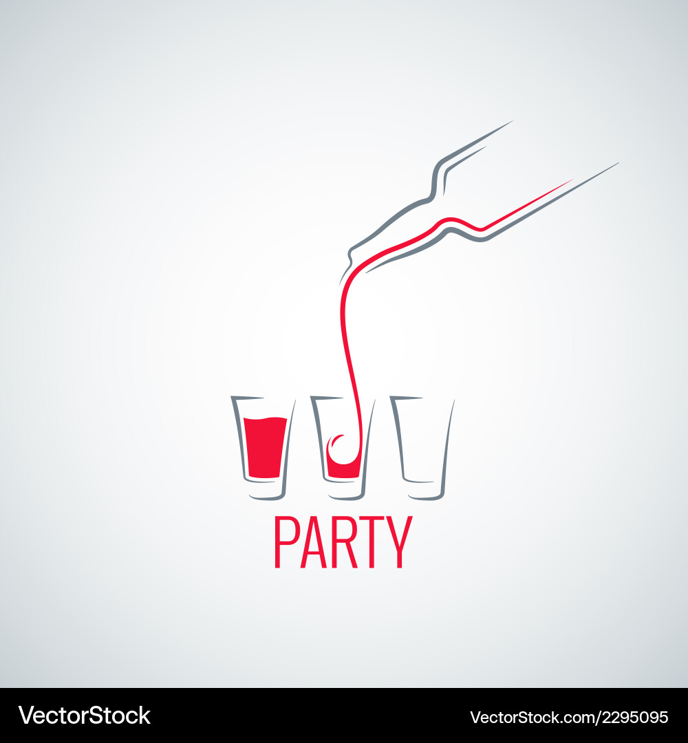Shot Glass and Bottle Collection Royalty Free Vector Image