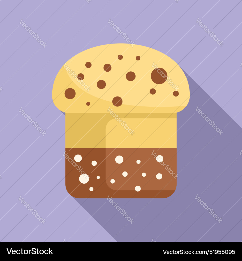 Traditional easter bread with chocolate chips Vector Image