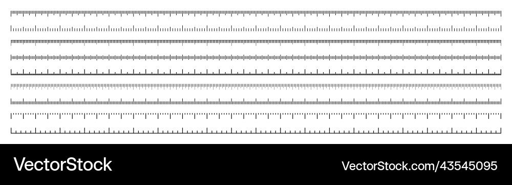 Various measurement scales with divisions Vector Image