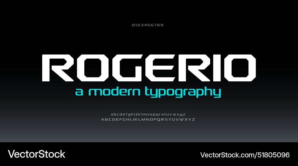 Abstract scifi modern logo alphabet fonts science Vector Image